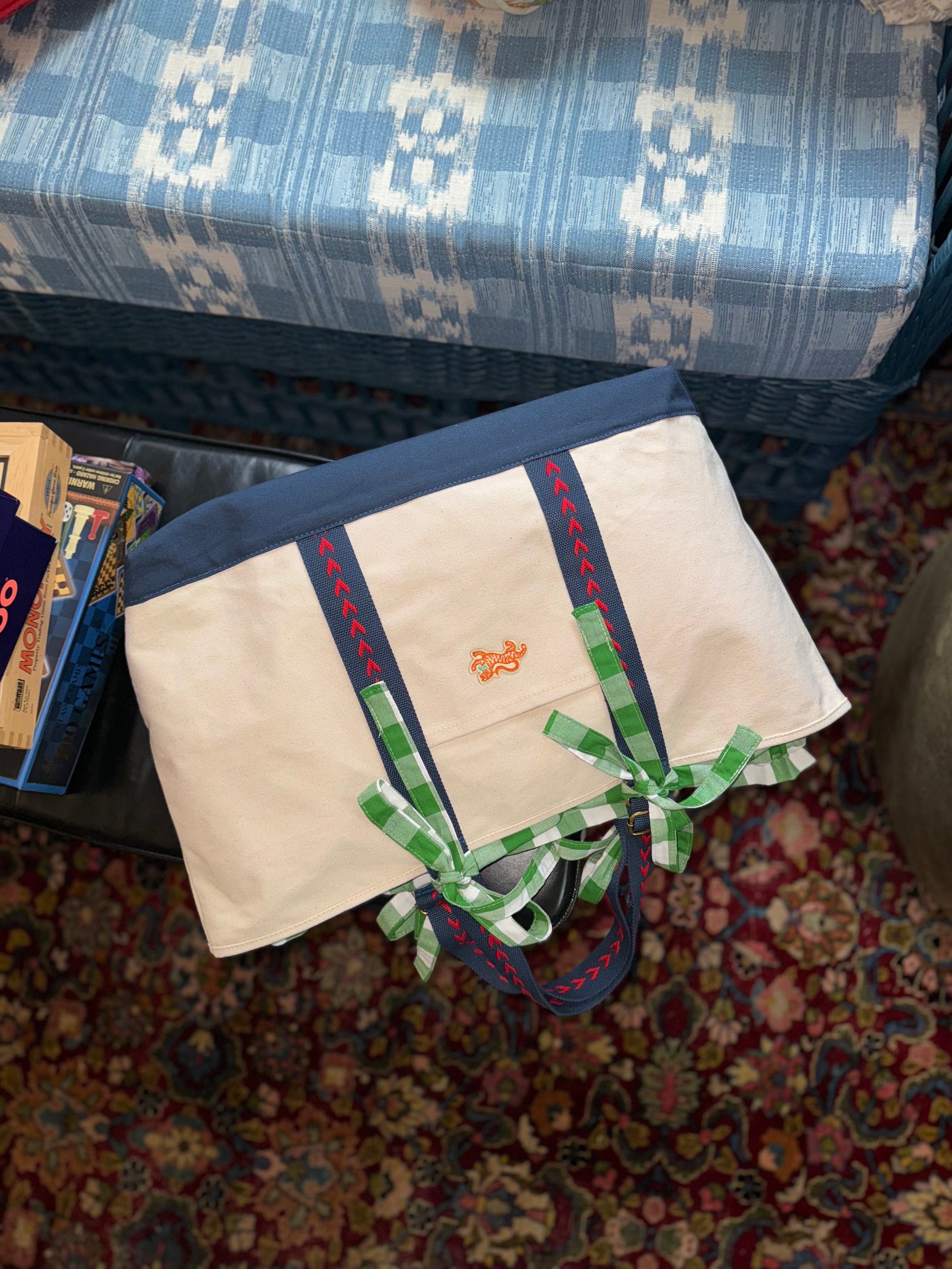 Tie-On Insert, KELLY GREEN GINGHAM – Tigre de Tartán